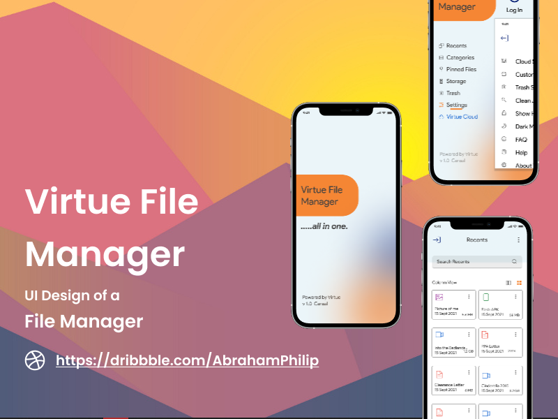 Virtue File Manager by Ayomide Ogunlade | Product Designer on Dribbble