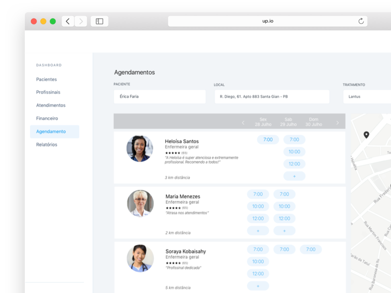 Appointments screen by Alexandre Lordelo on Dribbble