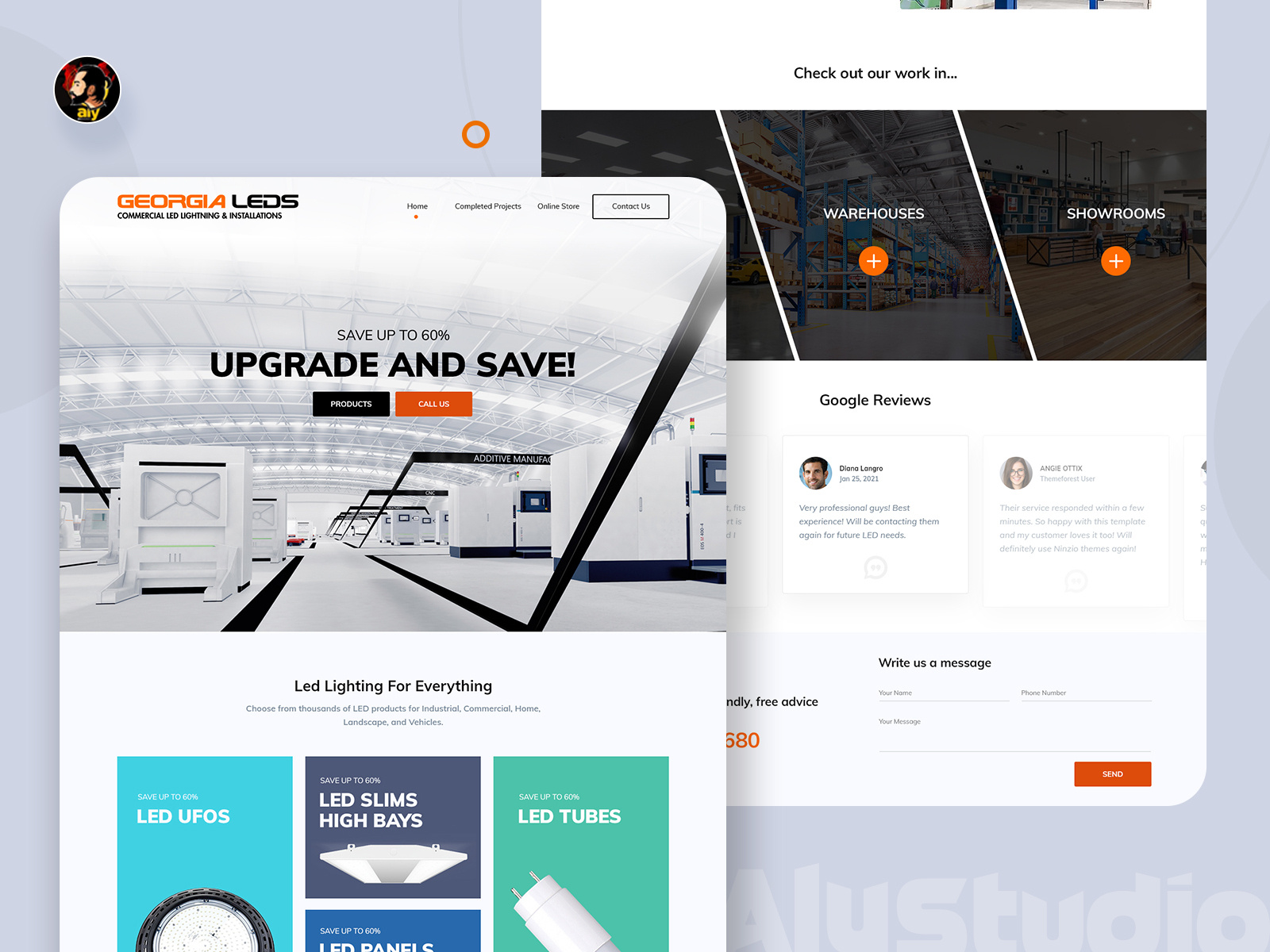 Georgia LEDs UI by Aly Khan on Dribbble