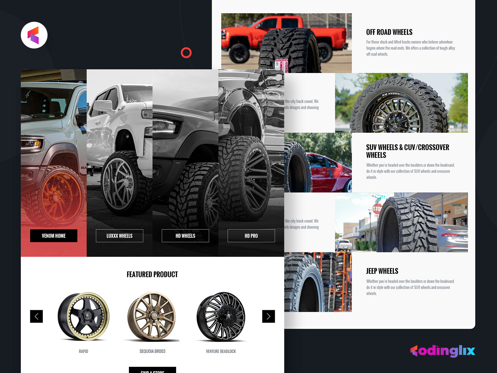 Luxxx Wheels | Web UI by Aly Khan on Dribbble