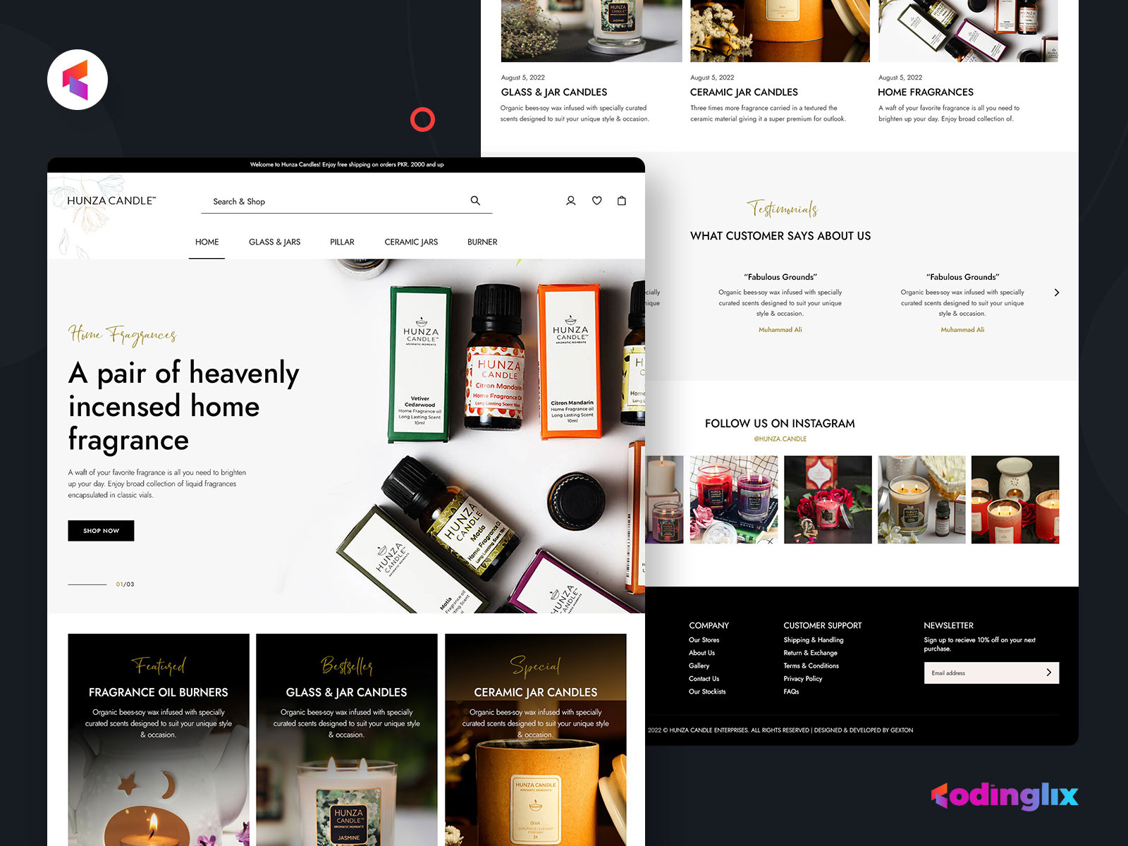 Hunza Candle | Web UI by Aly Khan on Dribbble
