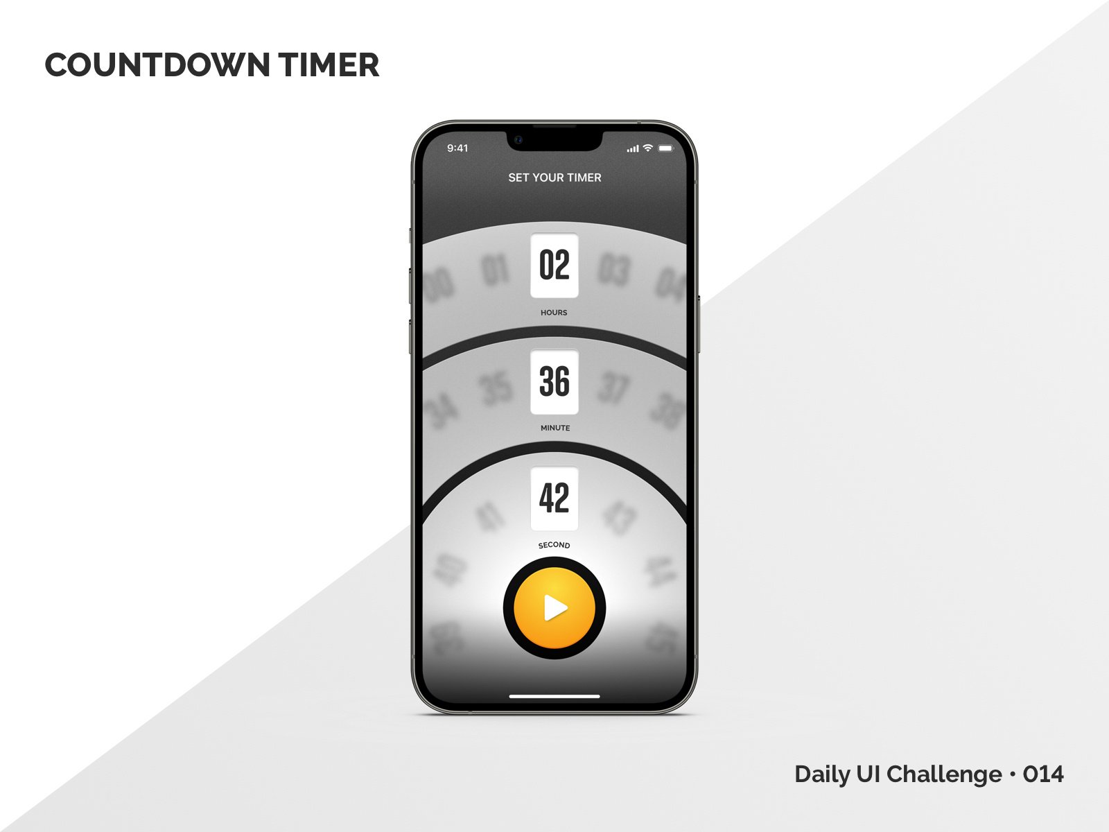 Countdown timer • Daily UI 014 by Alessandro Montagner on Dribbble