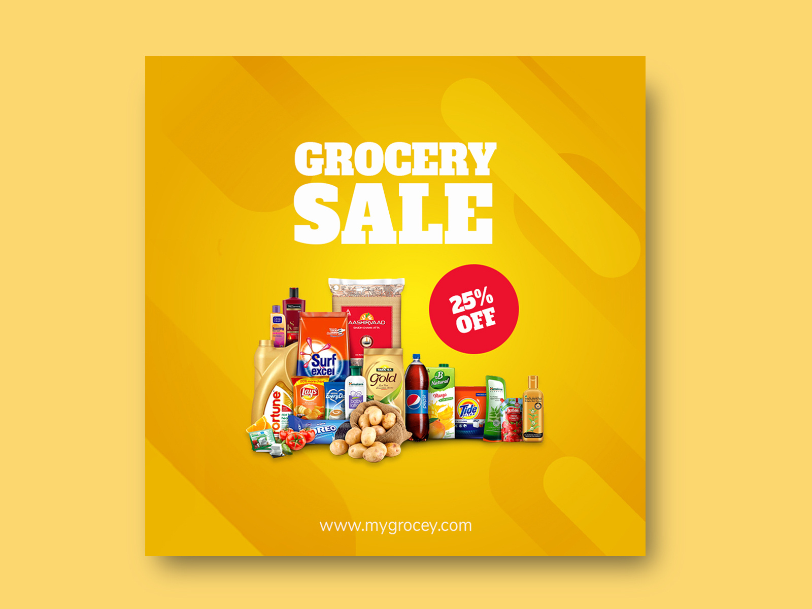 Grocery sale - Social media banner design by Suman Bose on Dribbble