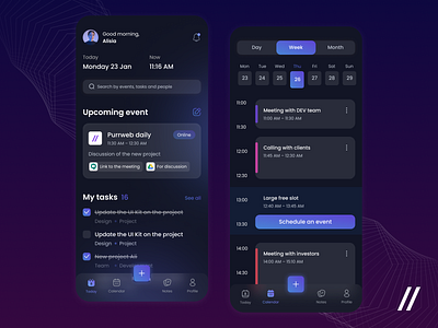 Time Management App by Daria Kravets for Purrweb UI/UX Agency on Dribbble