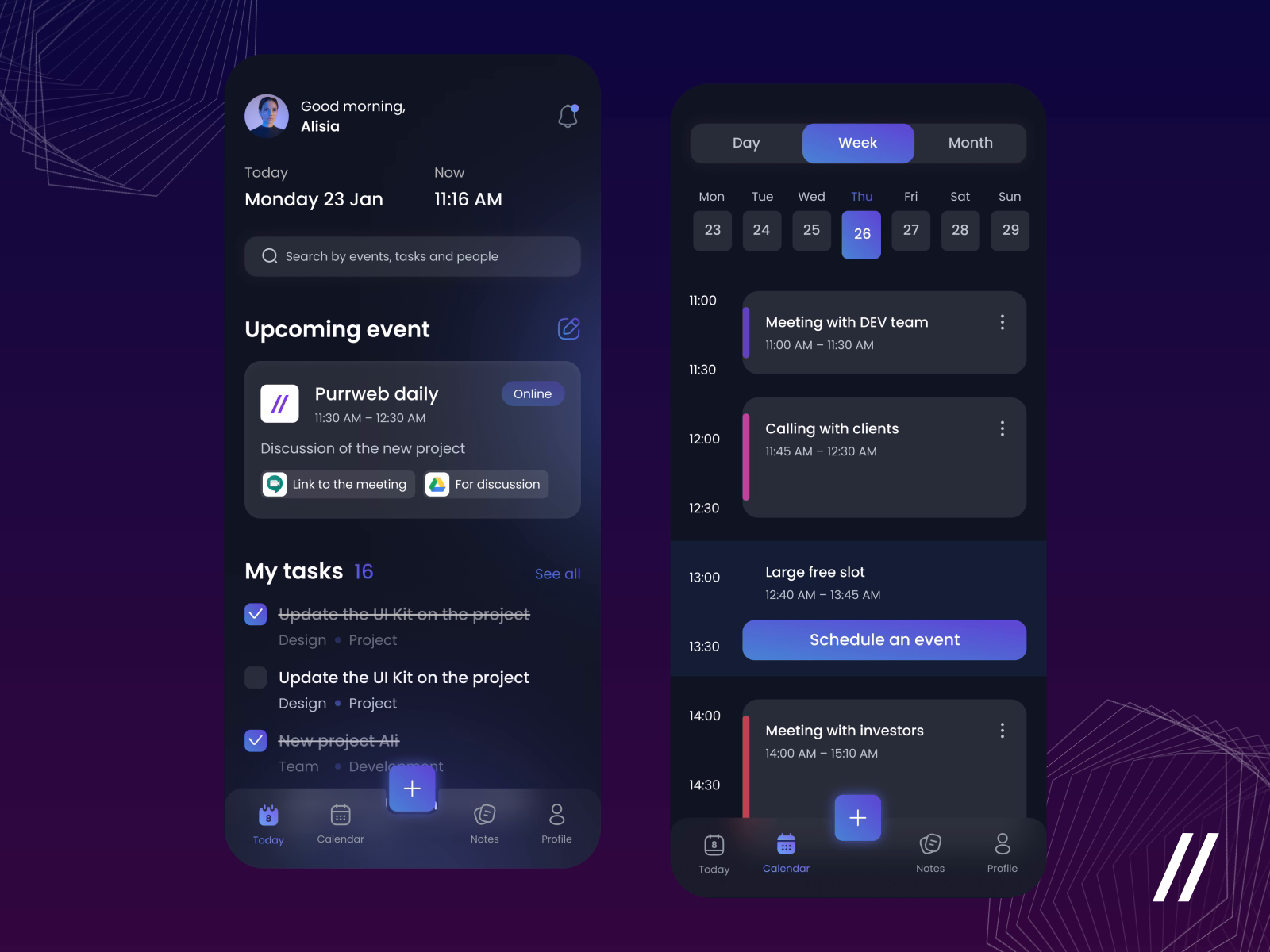 Time Management App by Daria Kravets for Purrweb UI/UX Agency on Dribbble