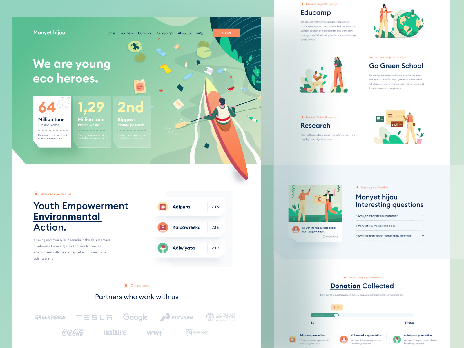 Go Green community landing page design by Riko Sapto Dimo for Orely on ...
