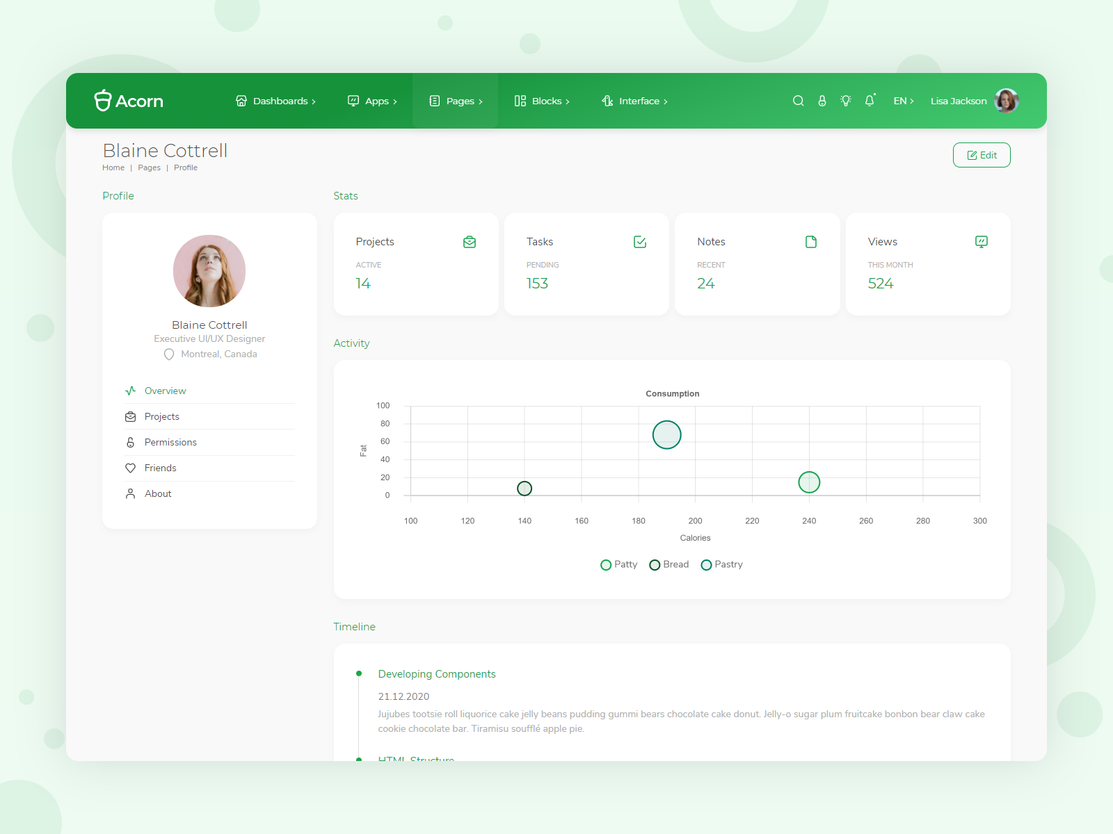User Profile by Colored Strategies on Dribbble