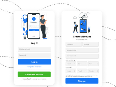 Login and Signup Form by Abu Bokkor Siddik on Dribbble