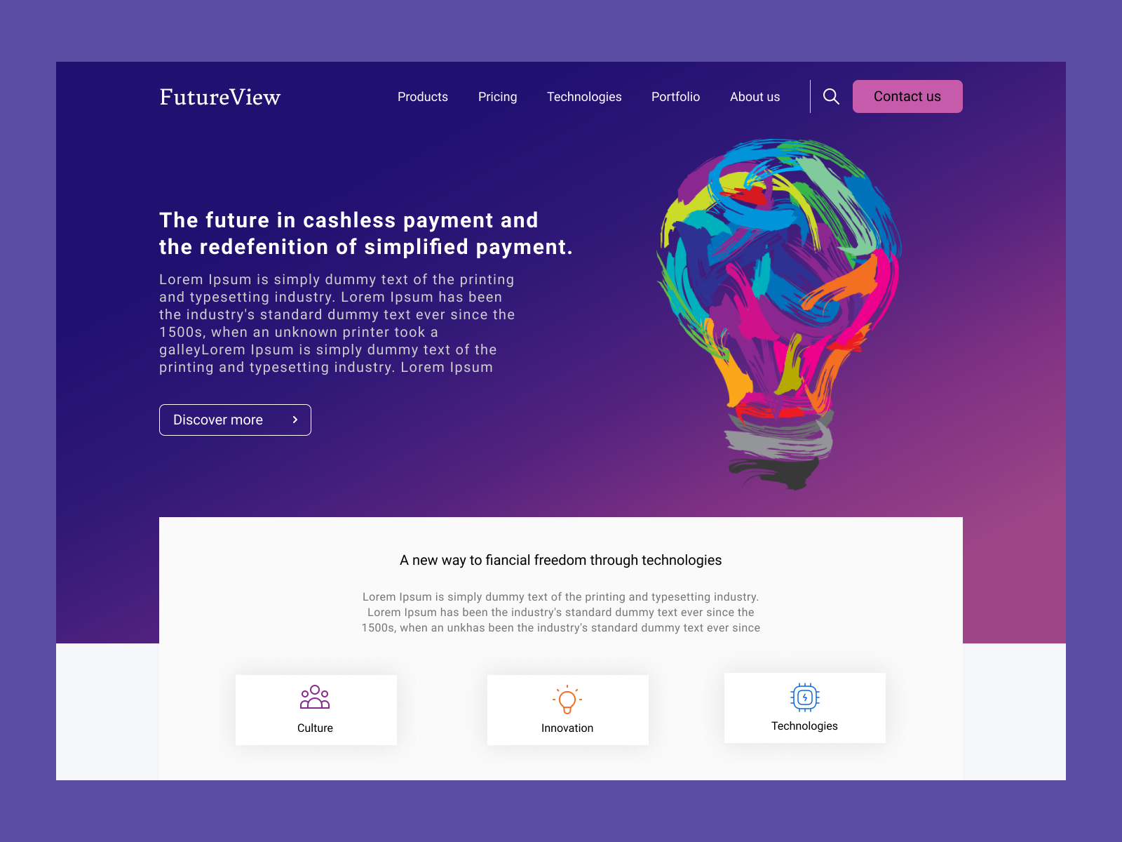 Tech Company Landing Page by Thien Nguyen on Dribbble