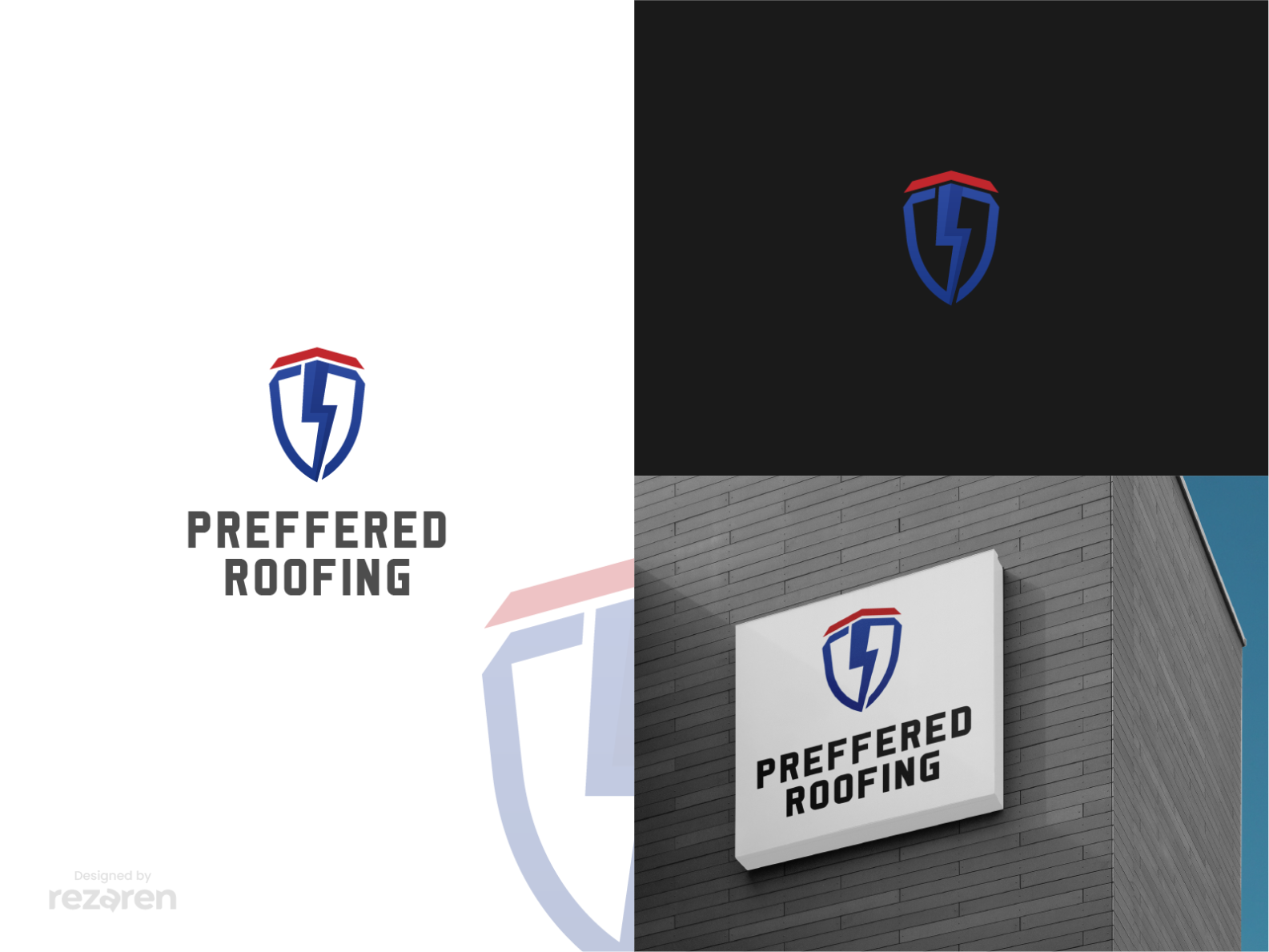 Lightning and Shield Logo by Reza Renada - Logo Designer on Dribbble