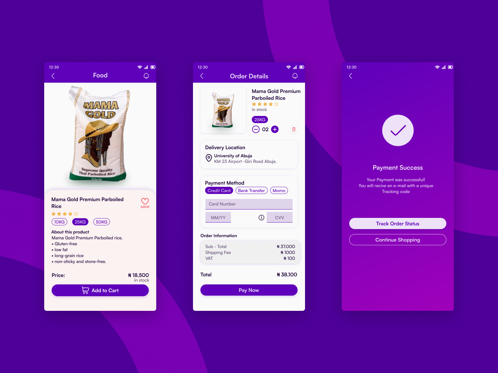 Ecommerce App Screens by Duru Joshua on Dribbble