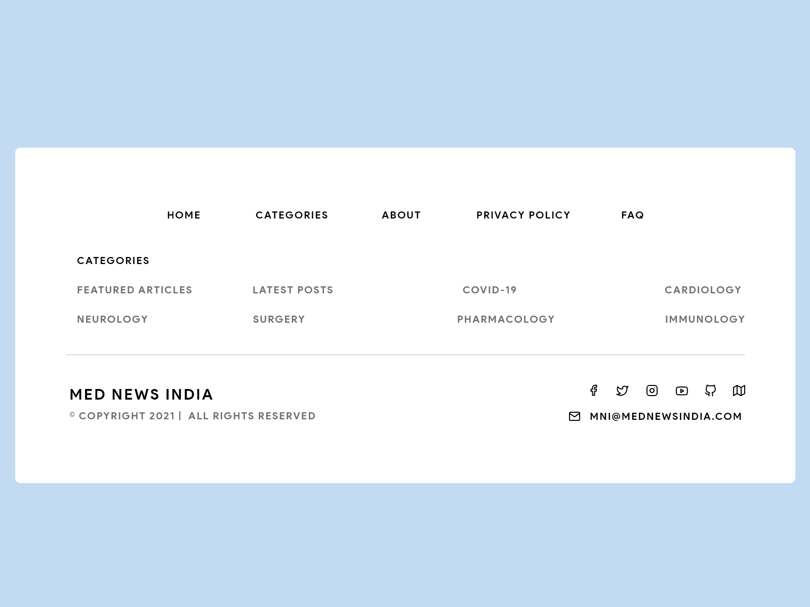 Minimalistic website footer design by Nikhil Kumar on Dribbble