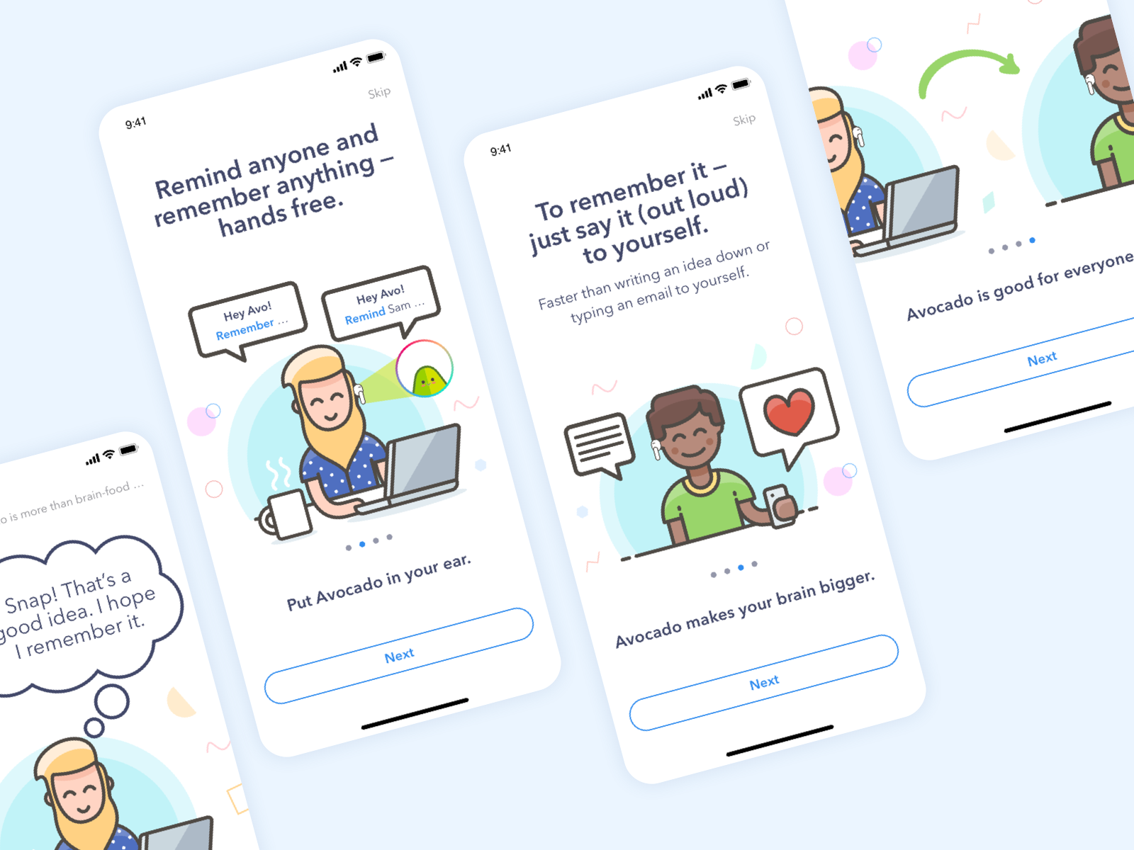 Onboarding screens by Rosina on Dribbble