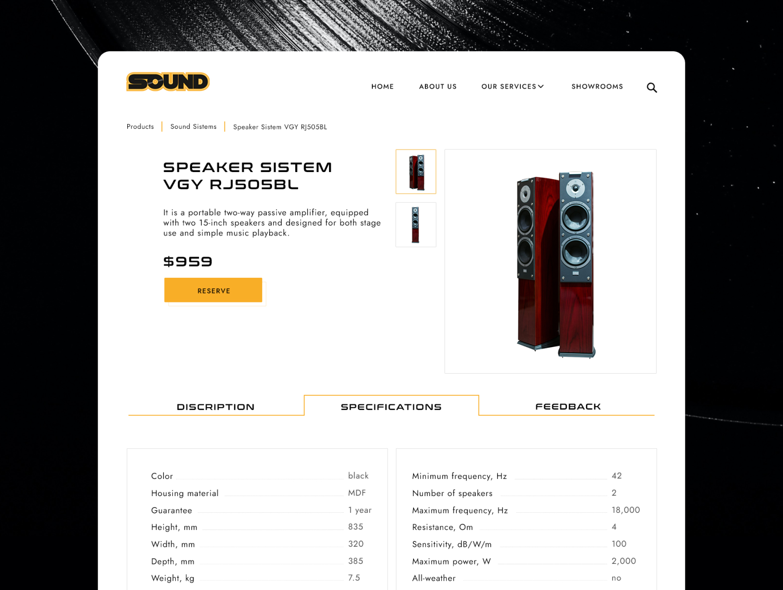 Sound — product page (concept) by Alyona Oguzova on Dribbble