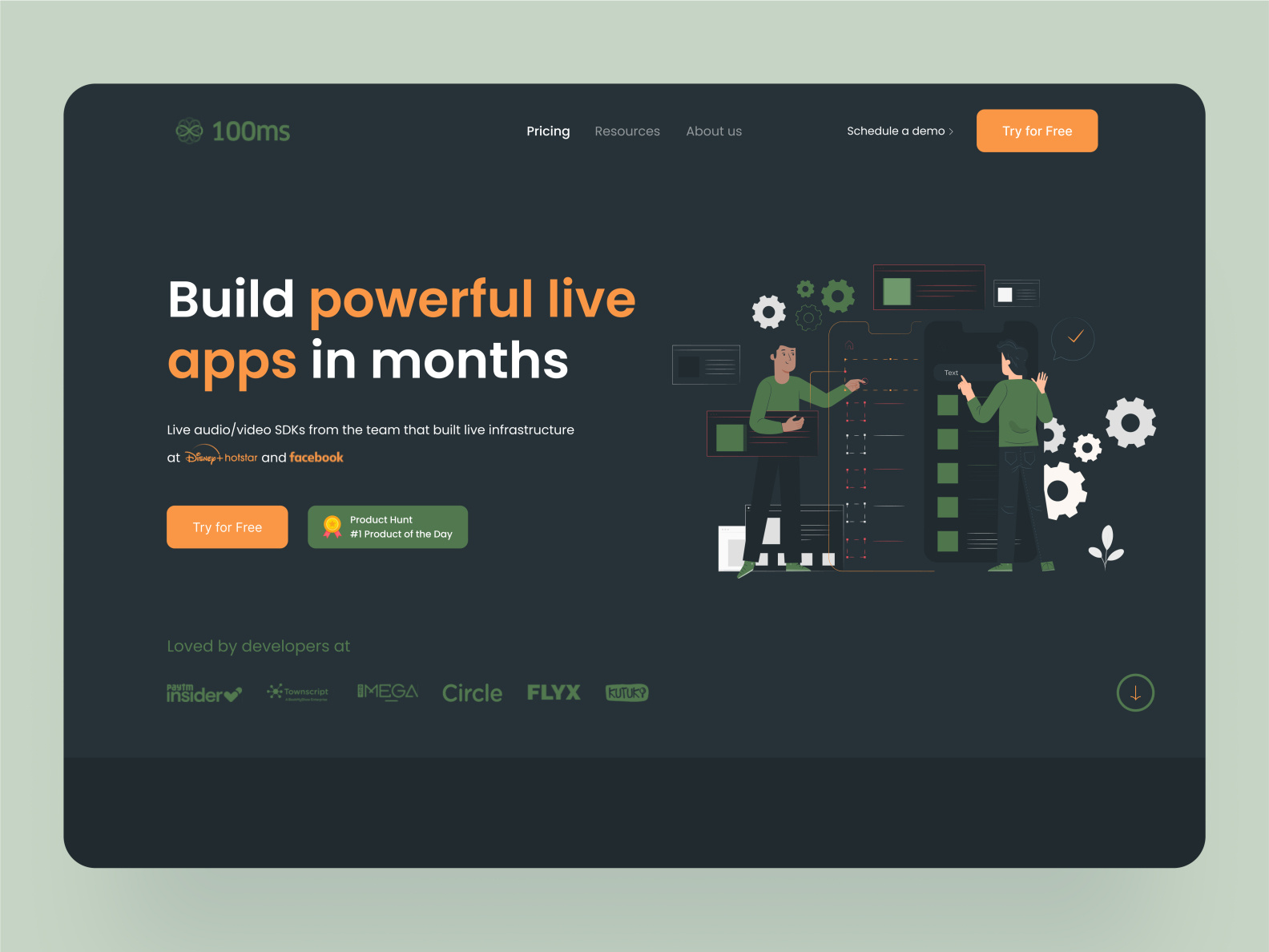 Dark version of / No code app builder website design by Mahfuj on Dribbble
