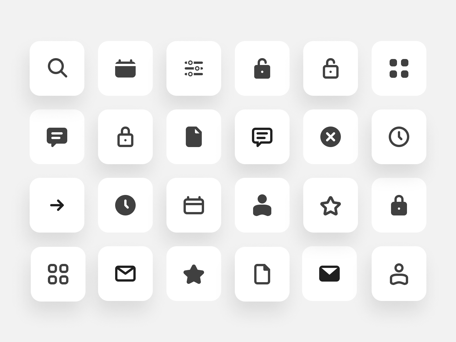Basic Icon set by Dmitriy Proshechkin on Dribbble