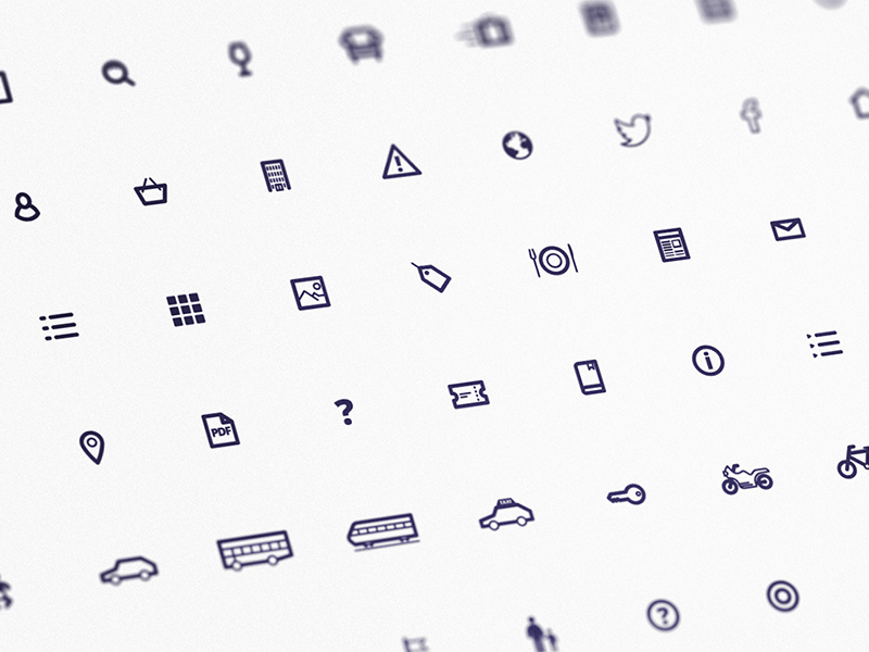 Airport Icon Set by Jonathan Henderson on Dribbble