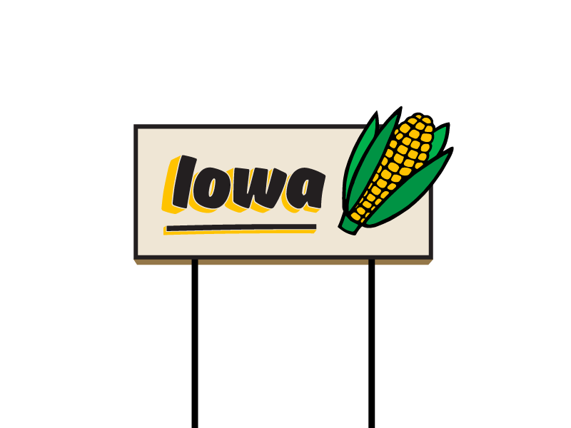Roadshow Road Sign Series: Iowa by Kelsey Cavitt for FarmLogs on Dribbble