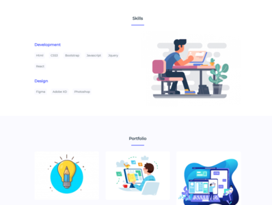 Portfolio_2 skill section by jitendra singh on Dribbble
