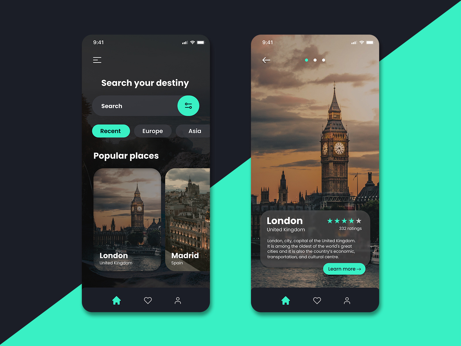 Travel App by Daniel Kovalyov on Dribbble