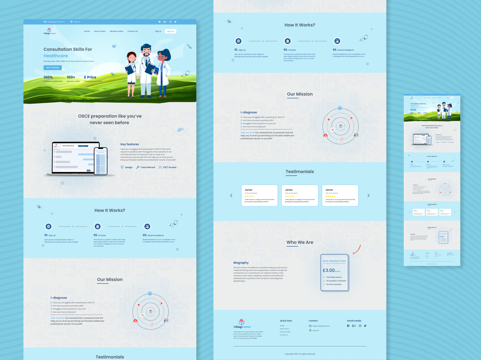 I-DiagKnows Landing Page Design by uixzozi on Dribbble