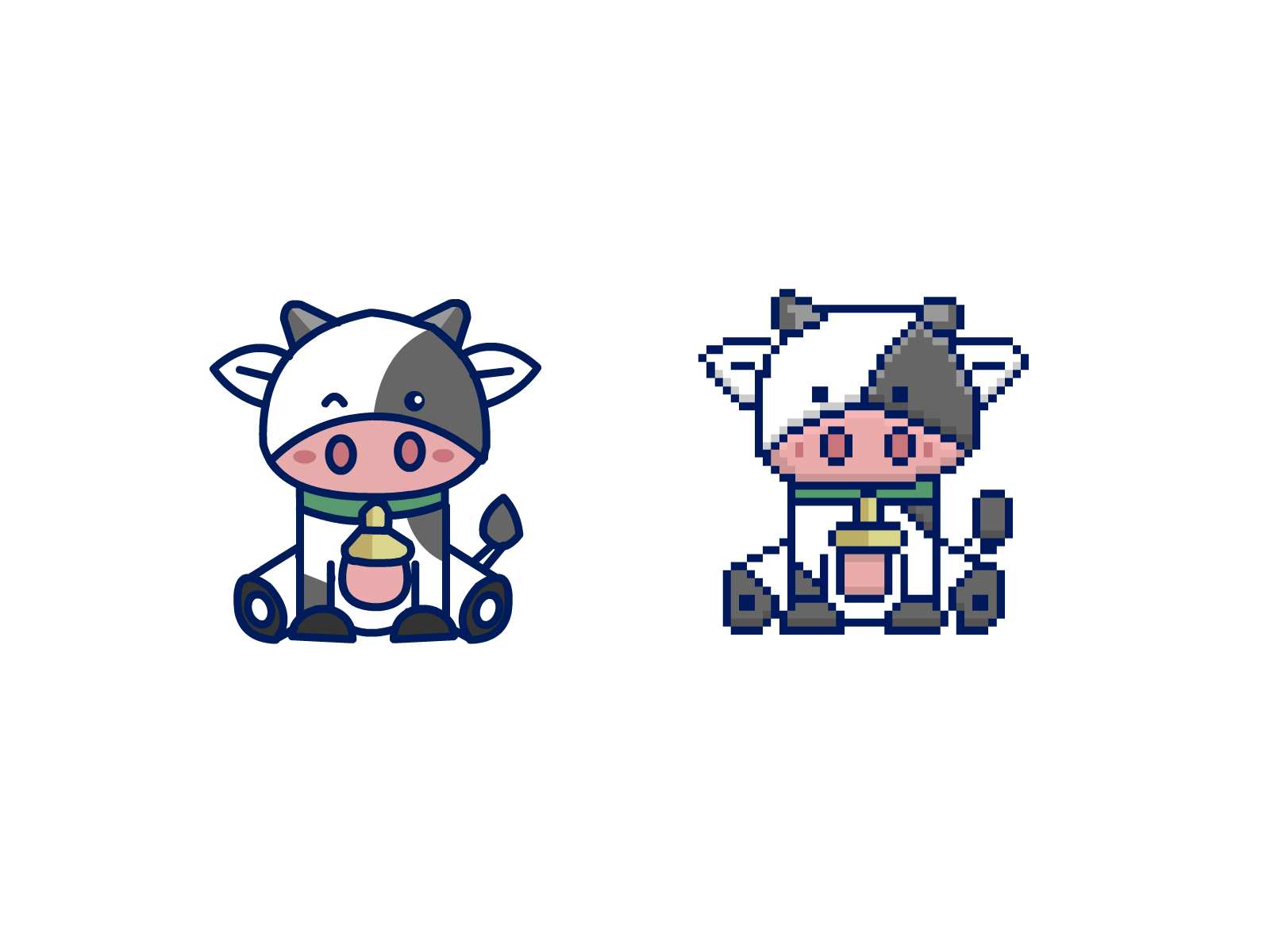 vector vs. pixel by Liam Wolf on Dribbble