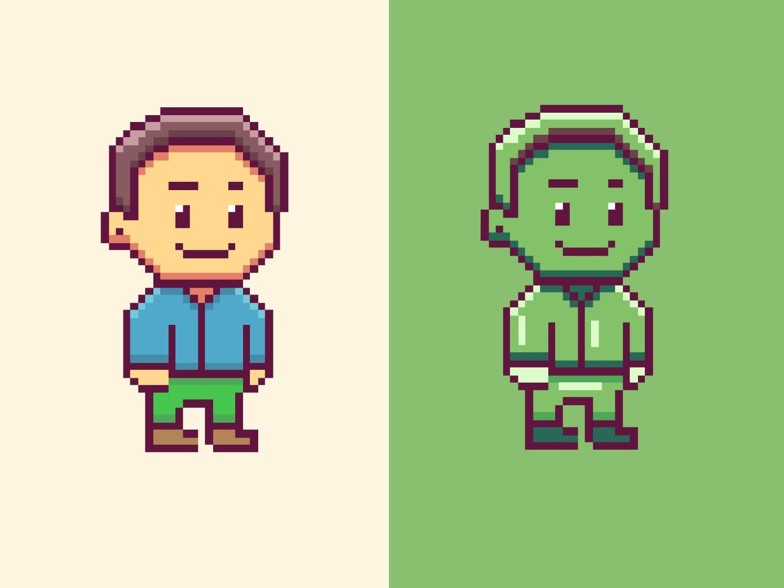 pixel person - colour and 8bit by Liam Wolf on Dribbble