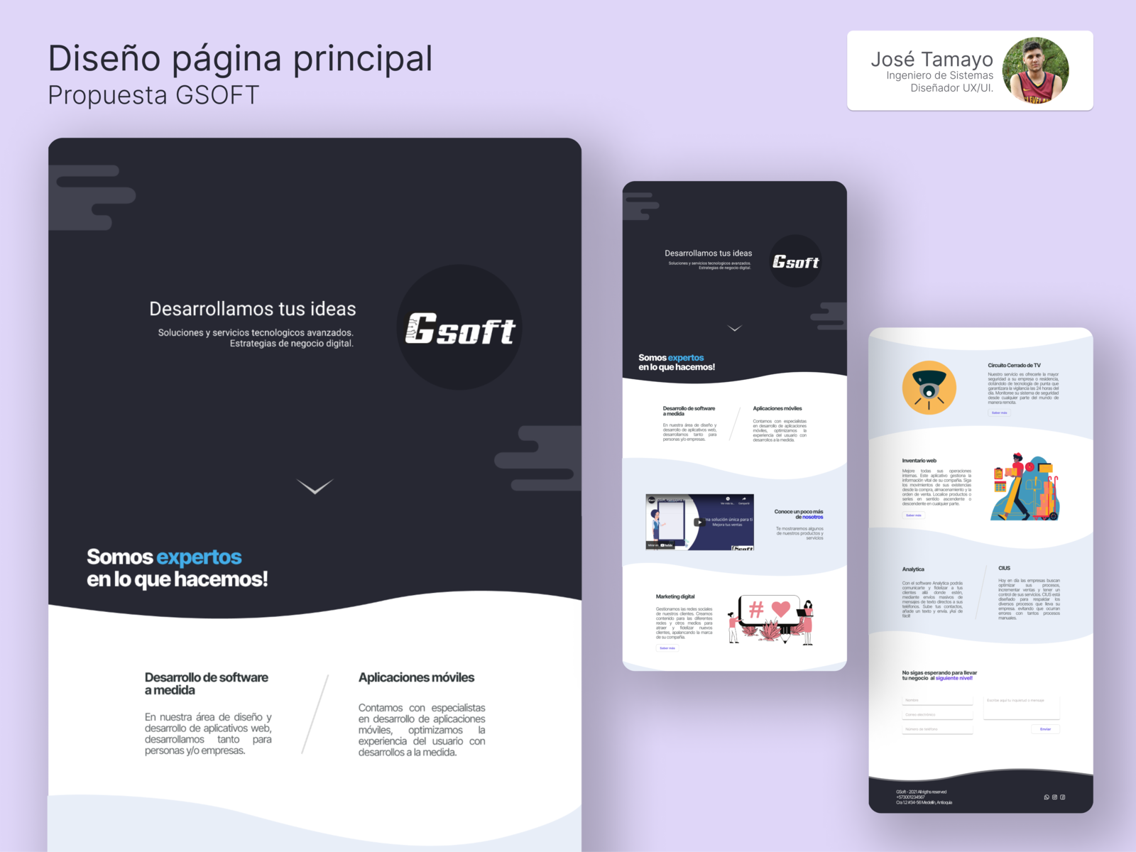 GSOFT Main page UI design by José Tamayo on Dribbble