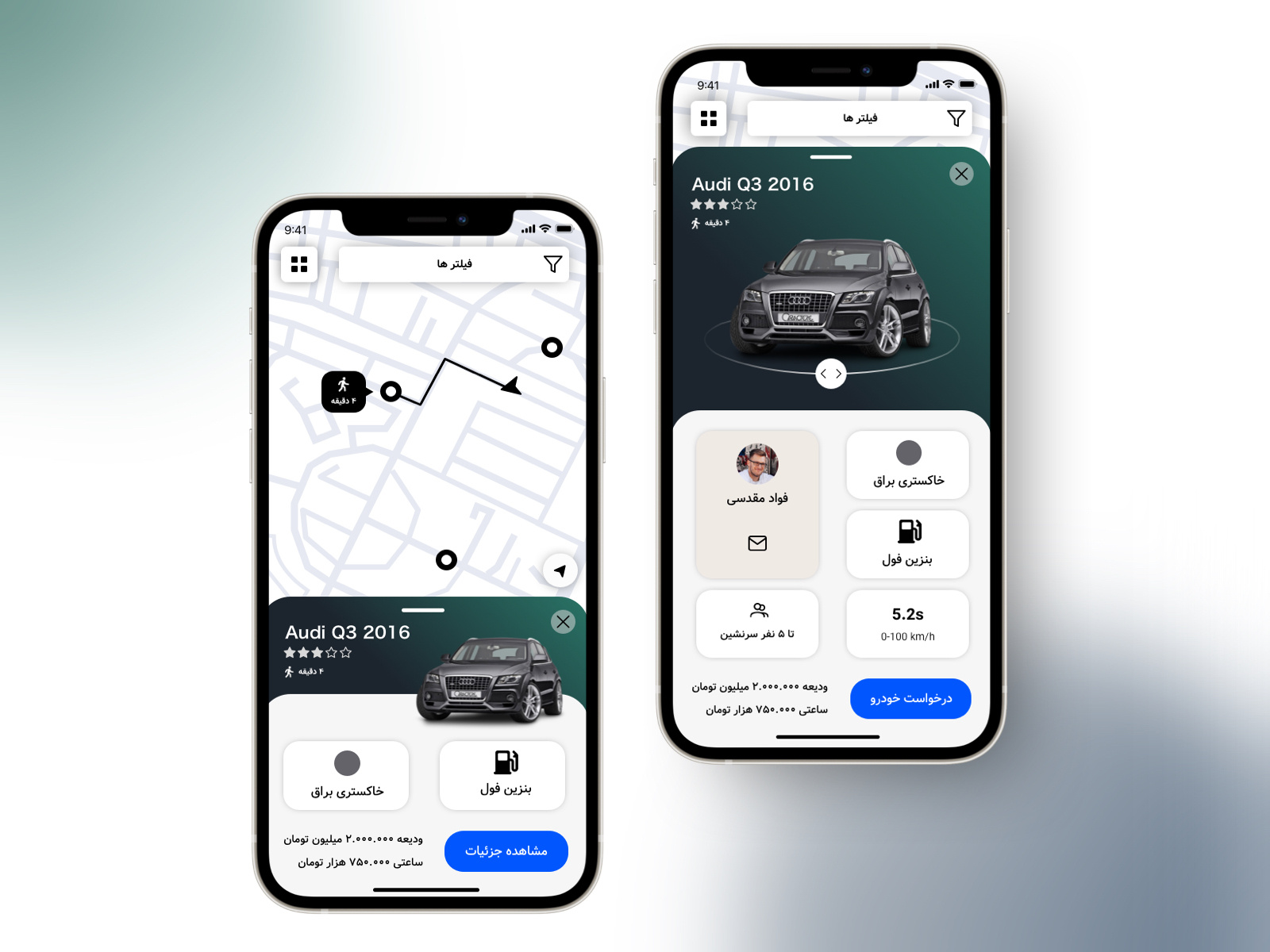 Car rent App Design by Foad Moghaddasi on Dribbble