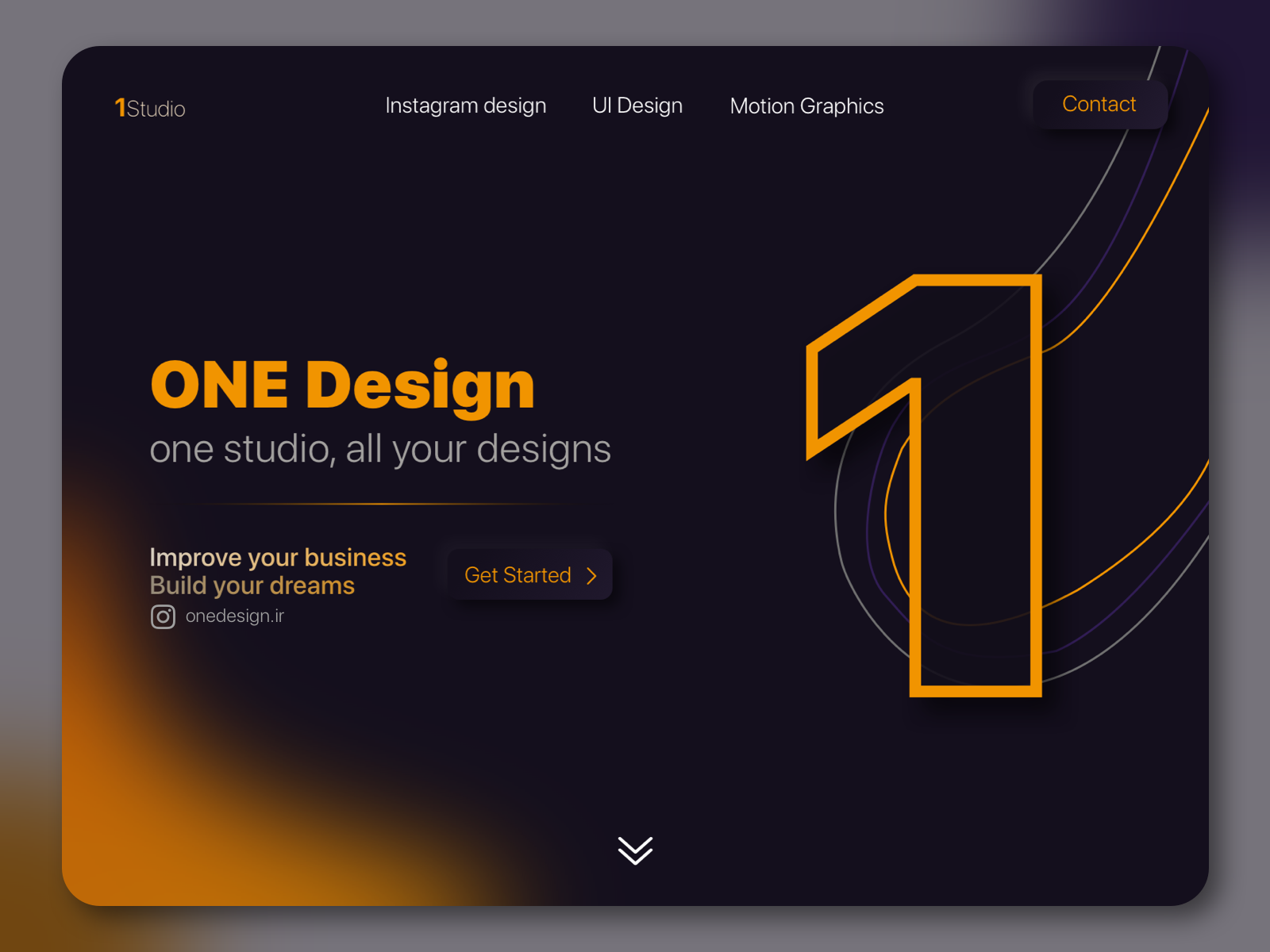 ONE studio web design by Foad Moghaddasi on Dribbble