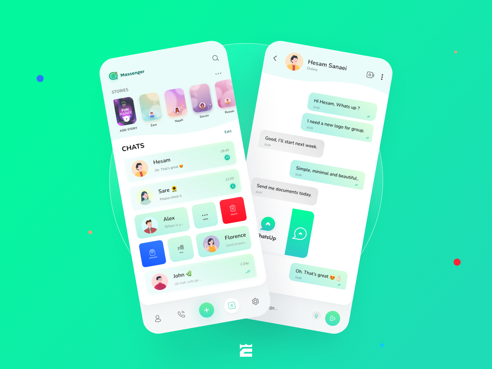 WhatsApp redesign concept by Edels on Dribbble