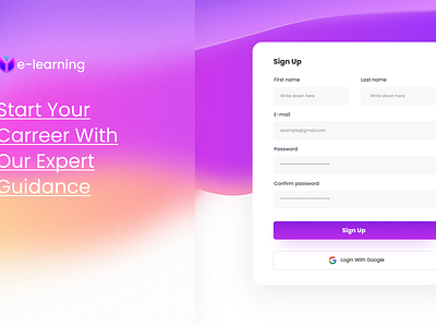 Sing up form by REZOANUR RAHMAN on Dribbble