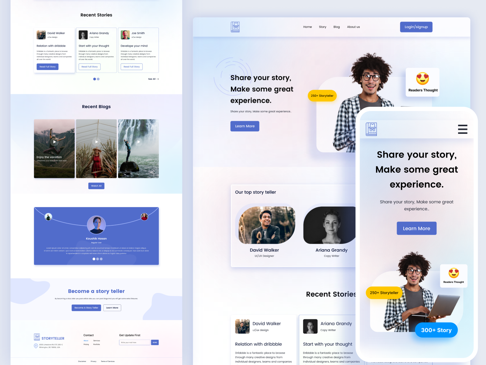 Storytelling Website UI Design by Koushik Hasan on Dribbble