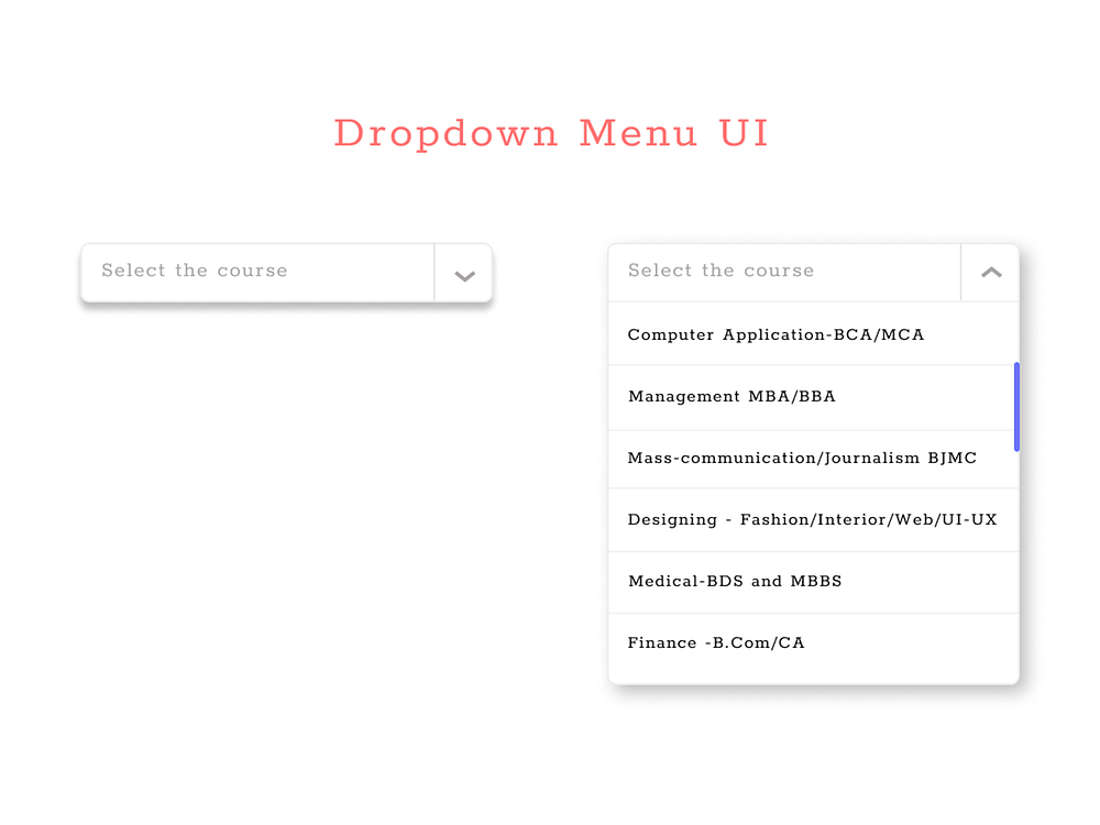 Dropdown UI designs, themes, templates and downloadable graphic ...