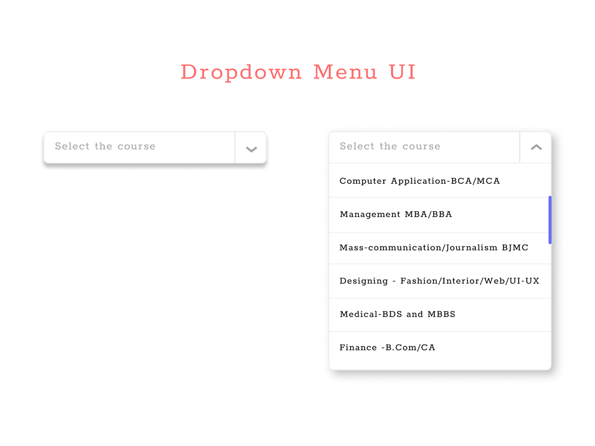 Dropdown UI designs, themes, templates and downloadable graphic ...