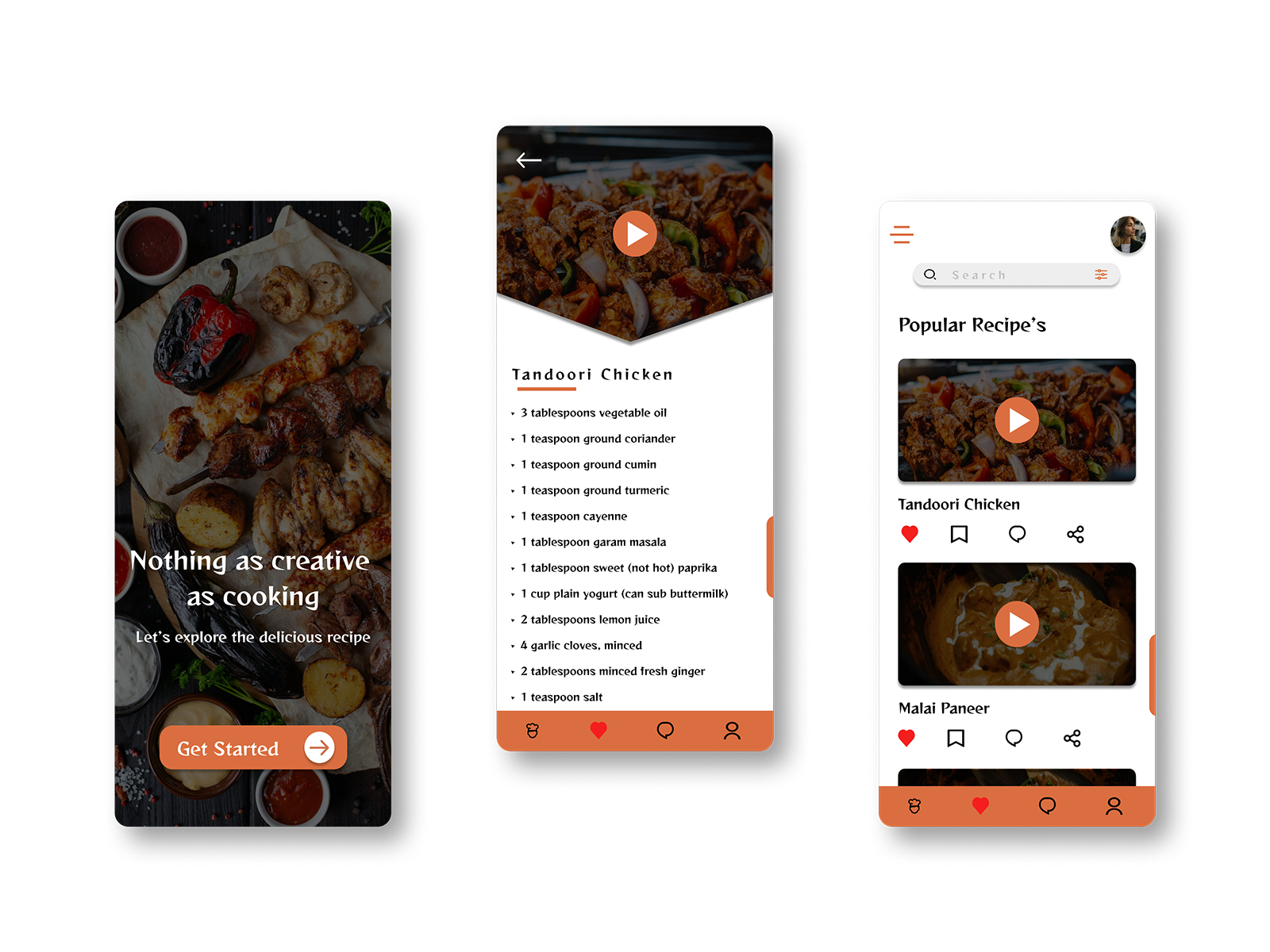 Recipe UI by Faisal Islam on Dribbble