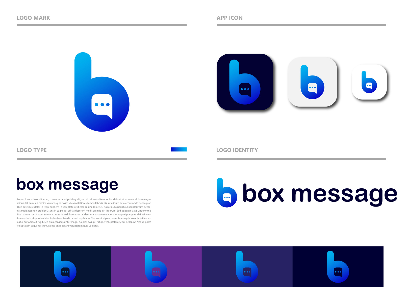 Box message | Logo design by Raihan Kabir on Dribbble