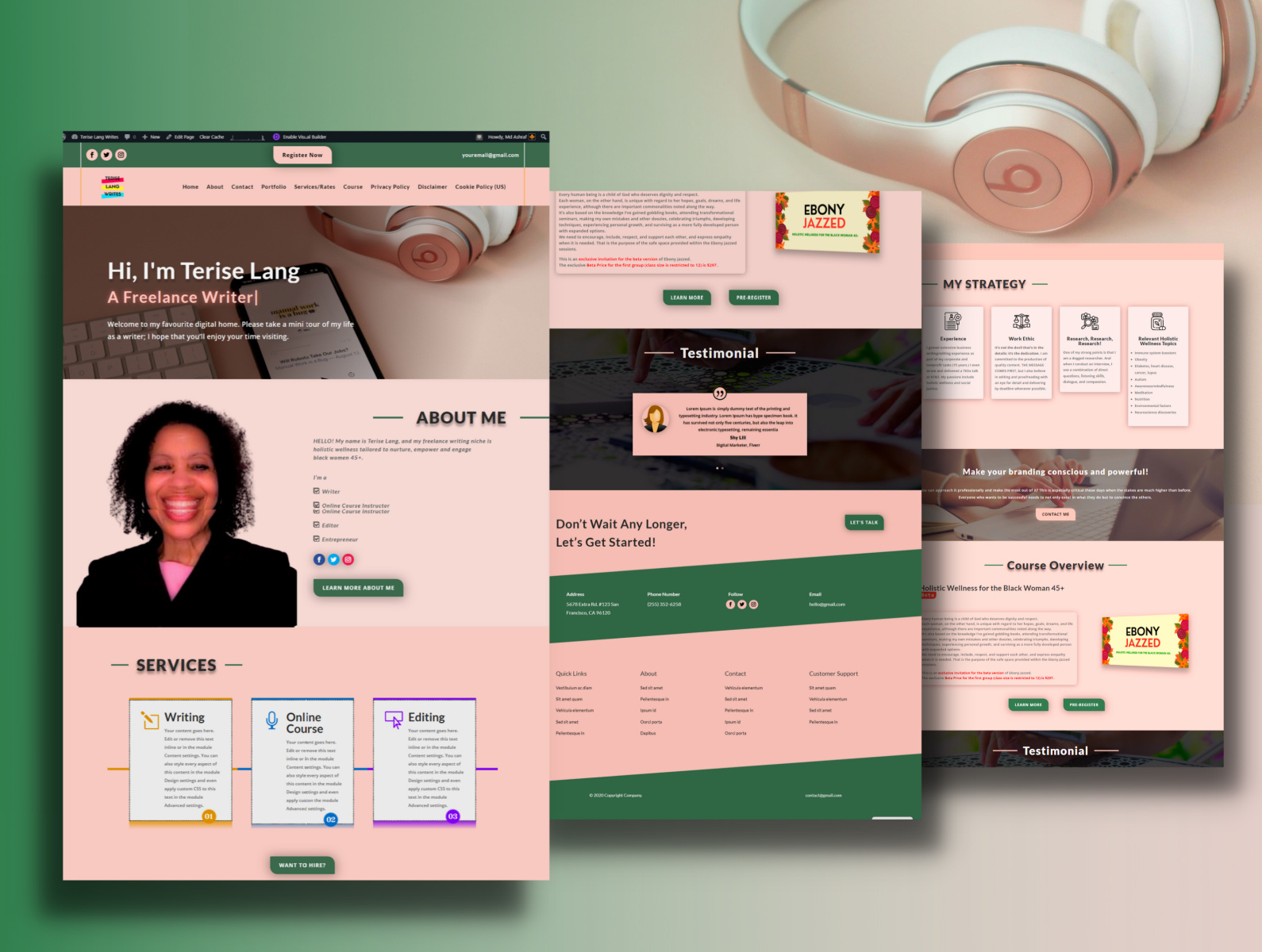 Freelance writer website by DIVI theme by Md. Ashraful Goni Pikaso on ...