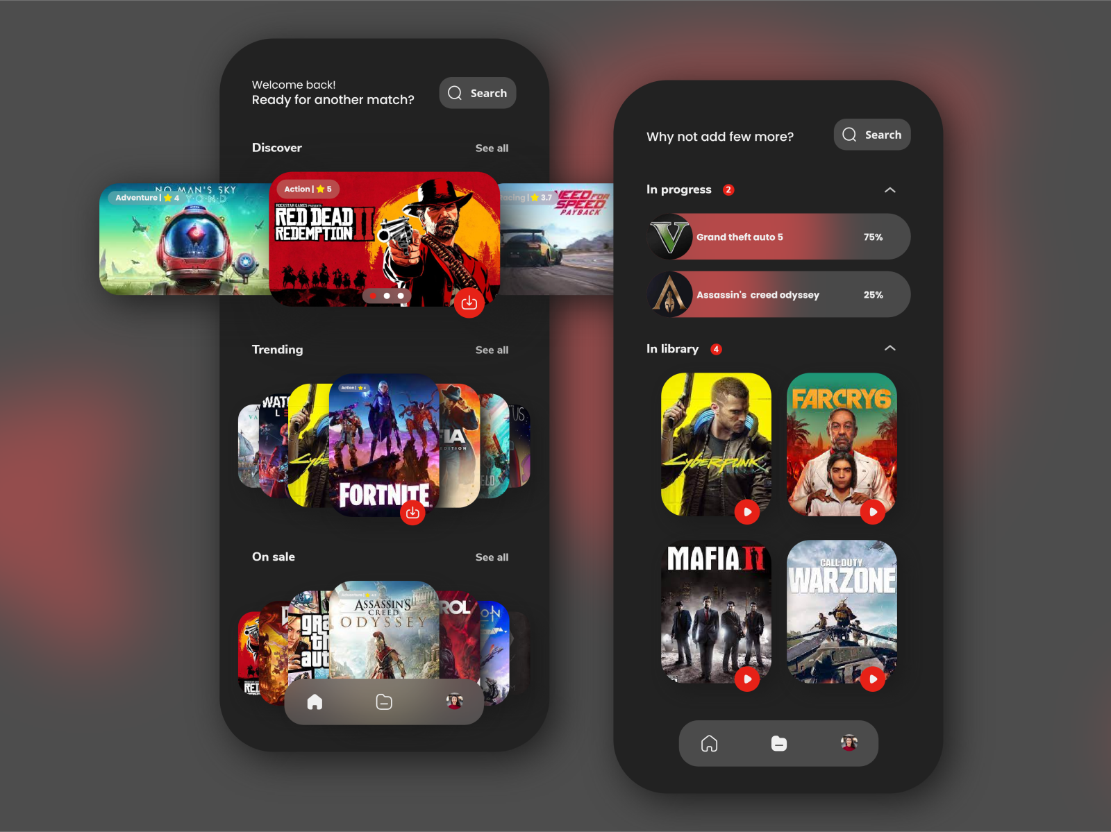 Game store app - Roca by Abhinav Akkenapalli on Dribbble