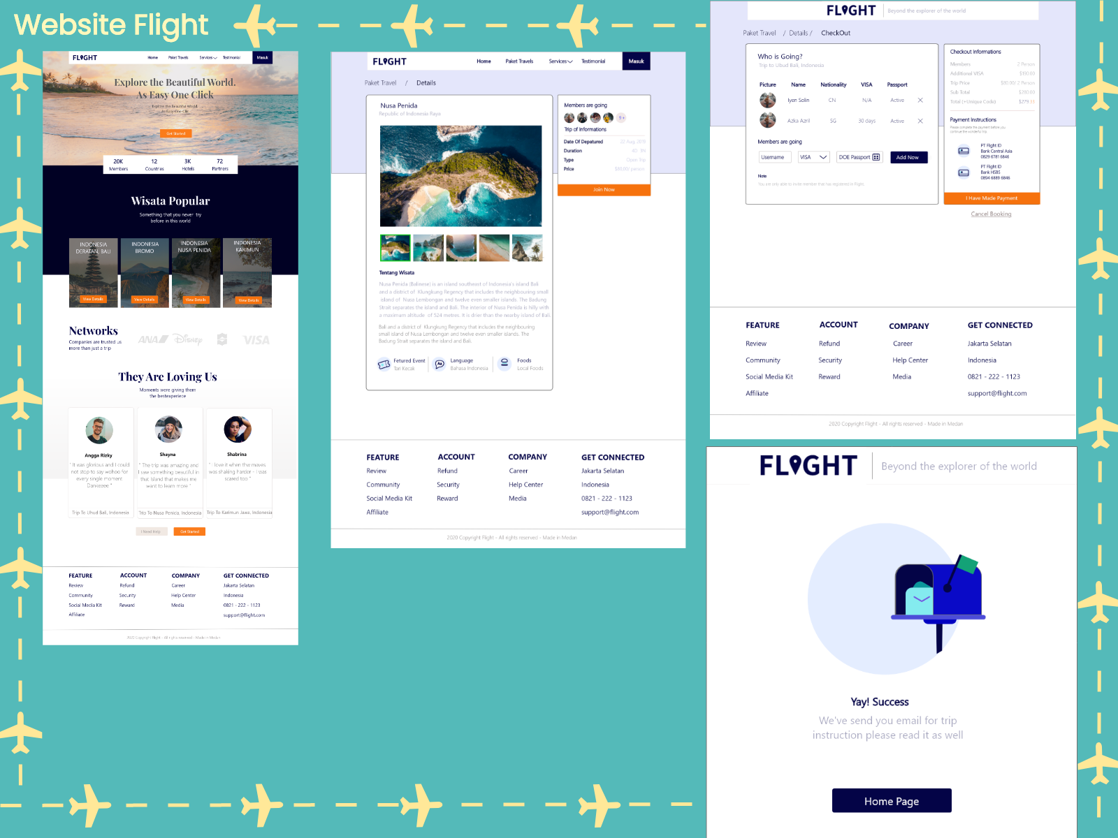 Flight Website by Iyen Yustatia Solin on Dribbble
