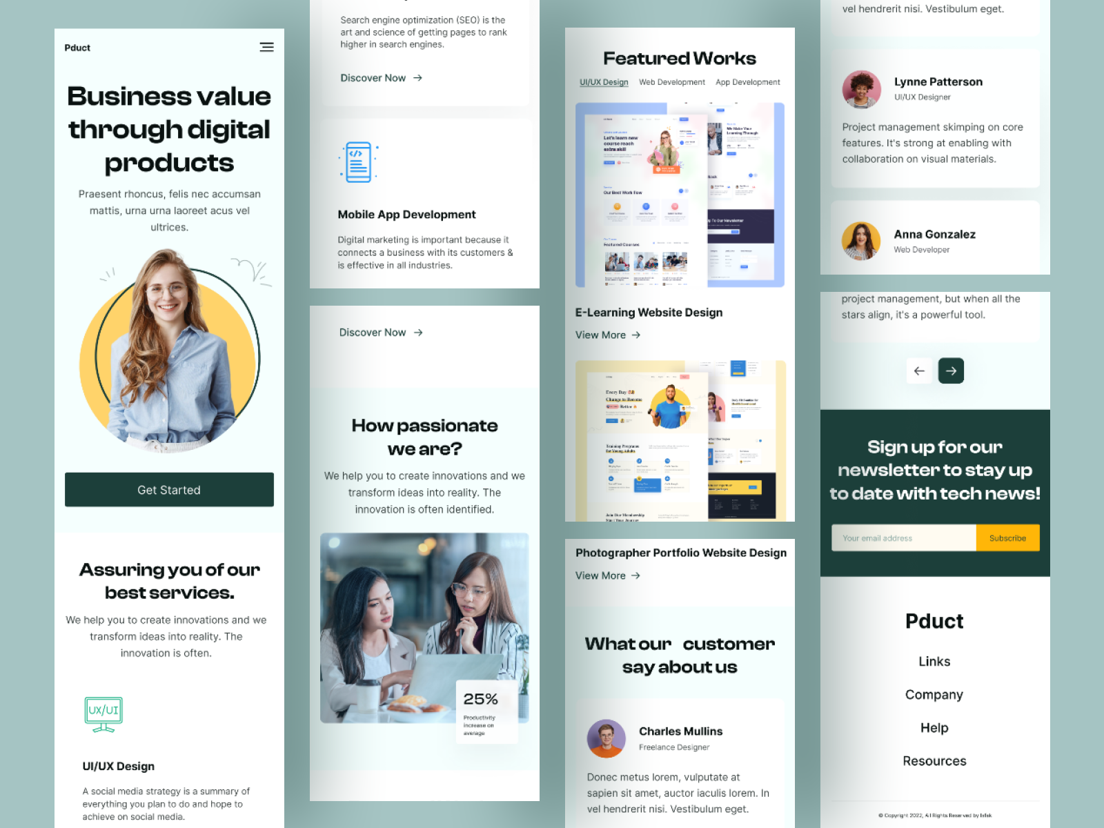 Digital Product Design Agency Website - Mobile version by Isfak Sarder ...