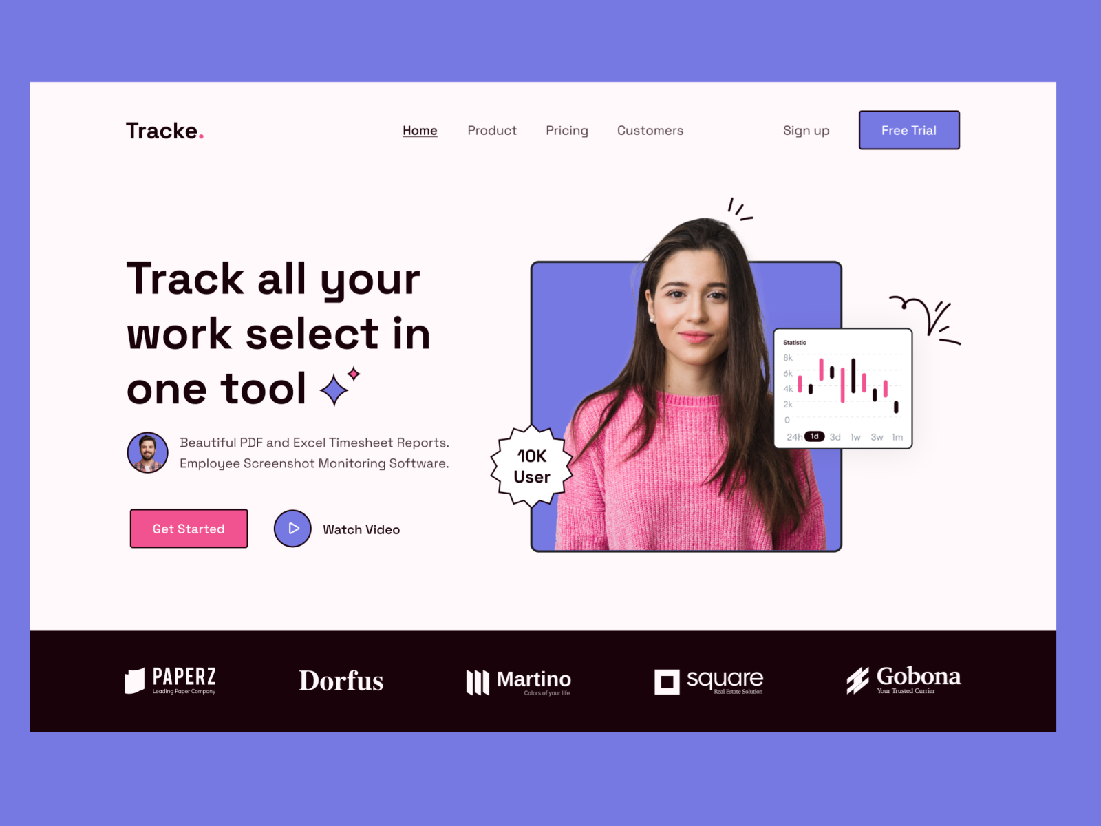 Tracking Website Design : landing page by Isfak Sarder on Dribbble