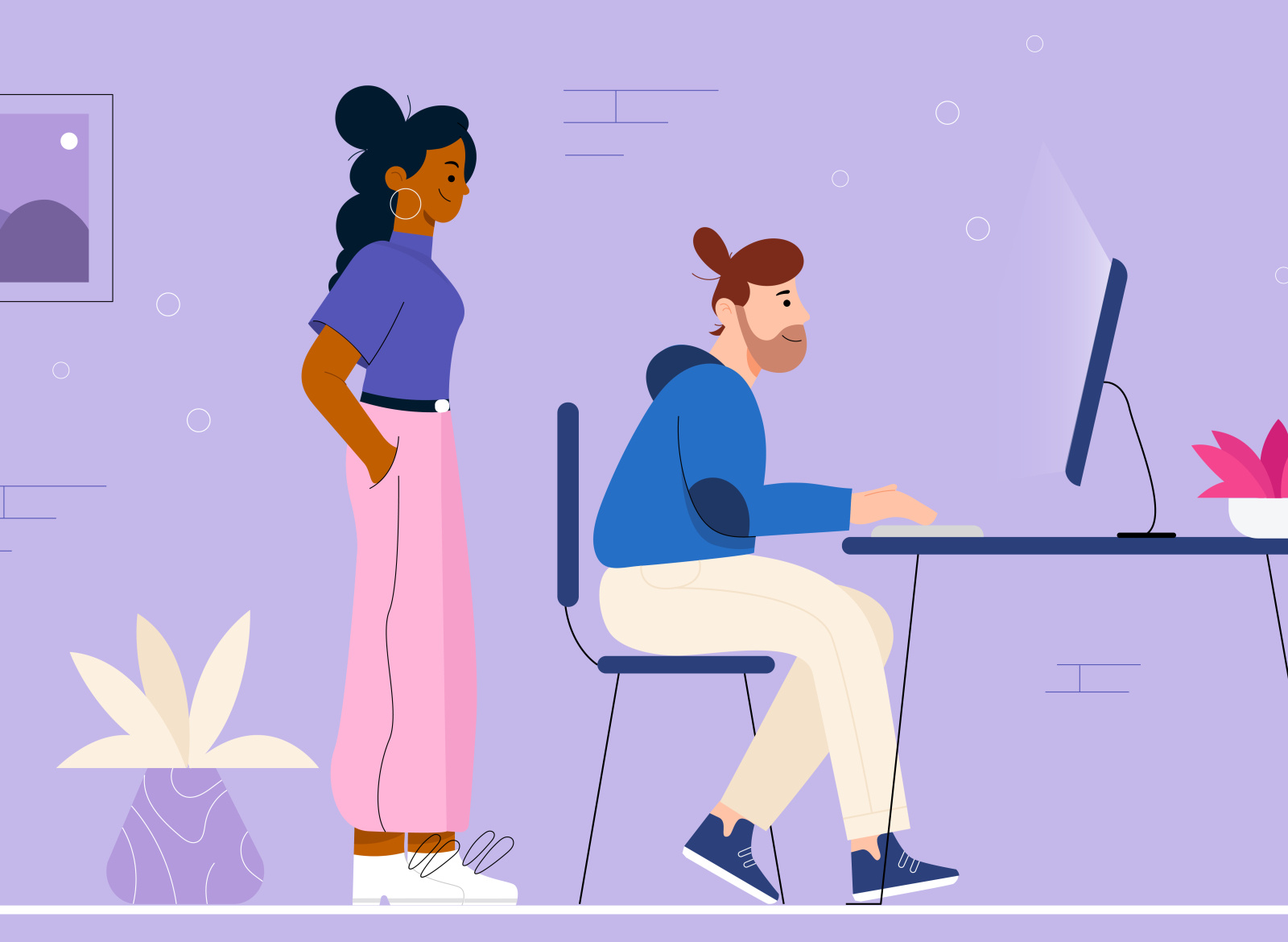 characters working by Sathish on Dribbble