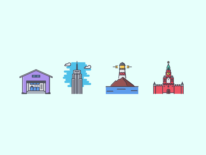 The City Filled Outline Icons 25 by Nikita Golubev on Dribbble
