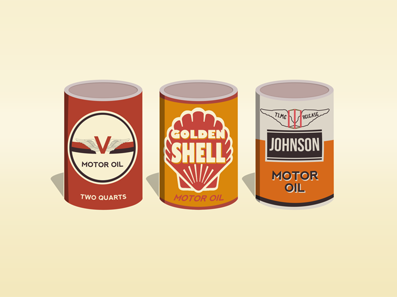Oil Cans by Clarke on Dribbble