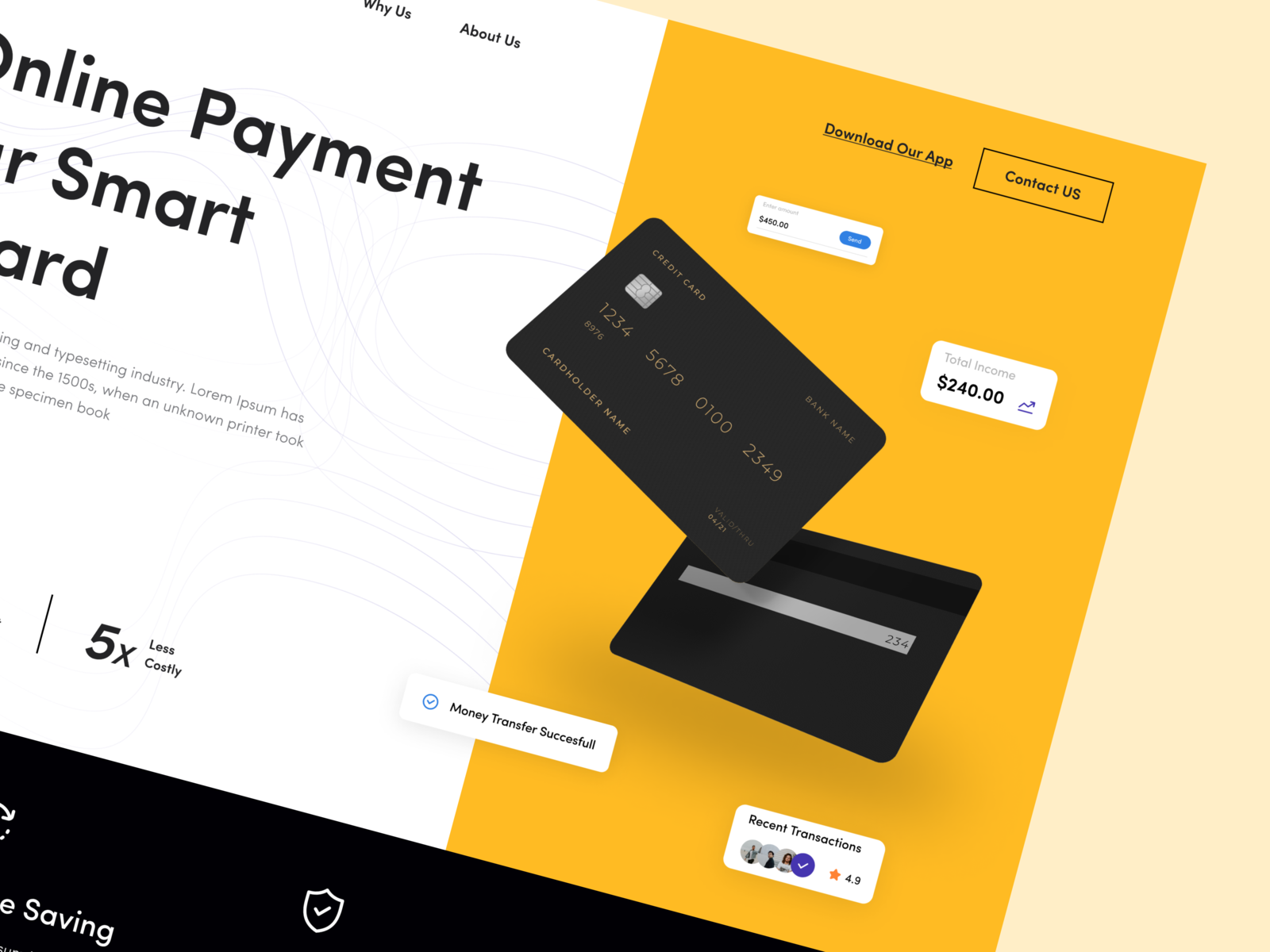 Credit Card Website by Jawadd on Dribbble