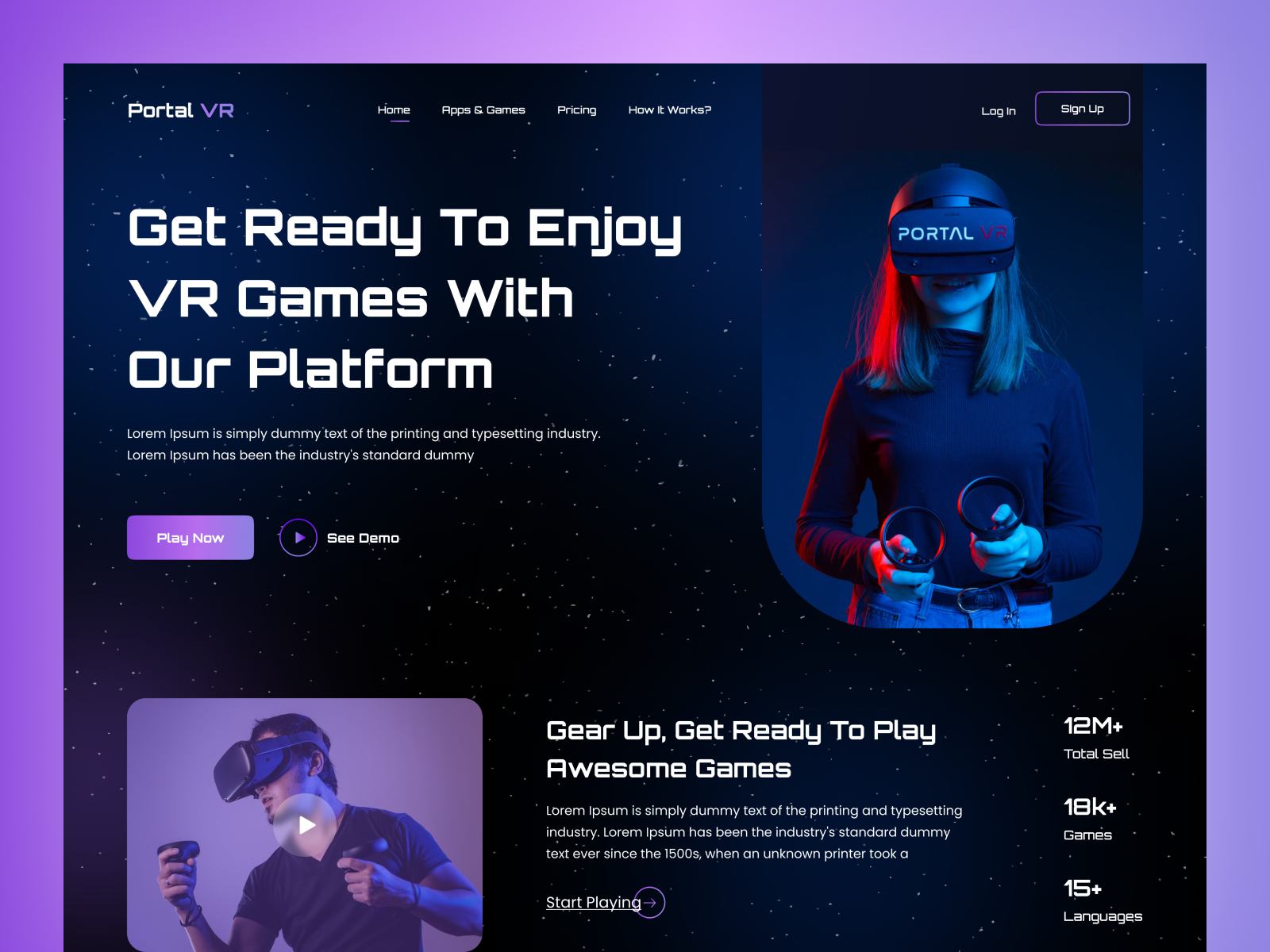 VR Gaming Website by Jawadd on Dribbble