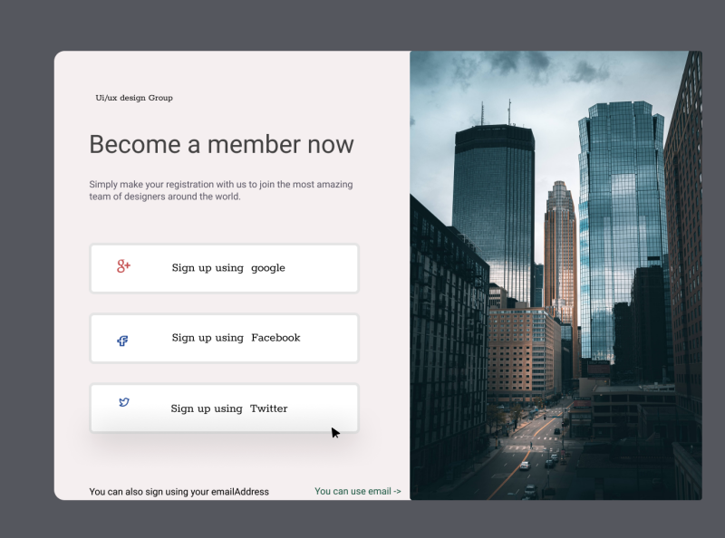 Sign Up page. by Kay Linda on Dribbble