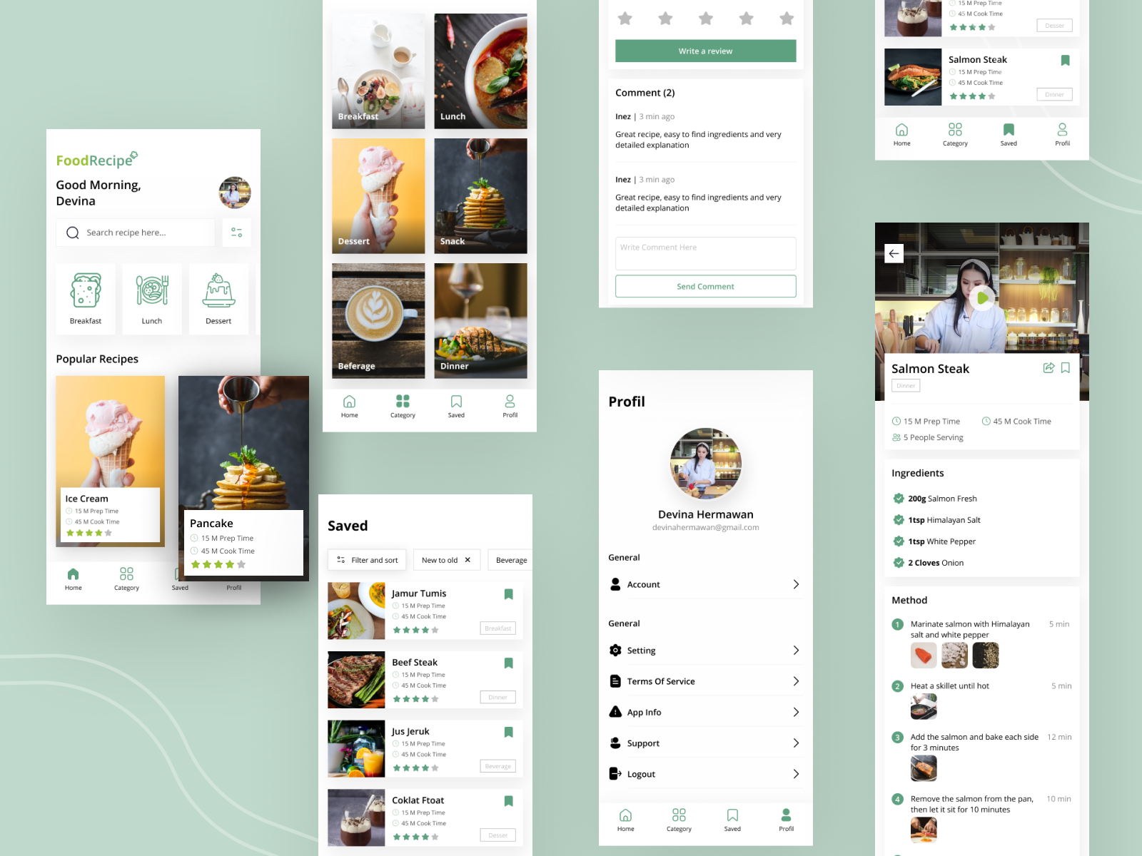 Food Recipe App by abdul basit for Maccario Lab on Dribbble