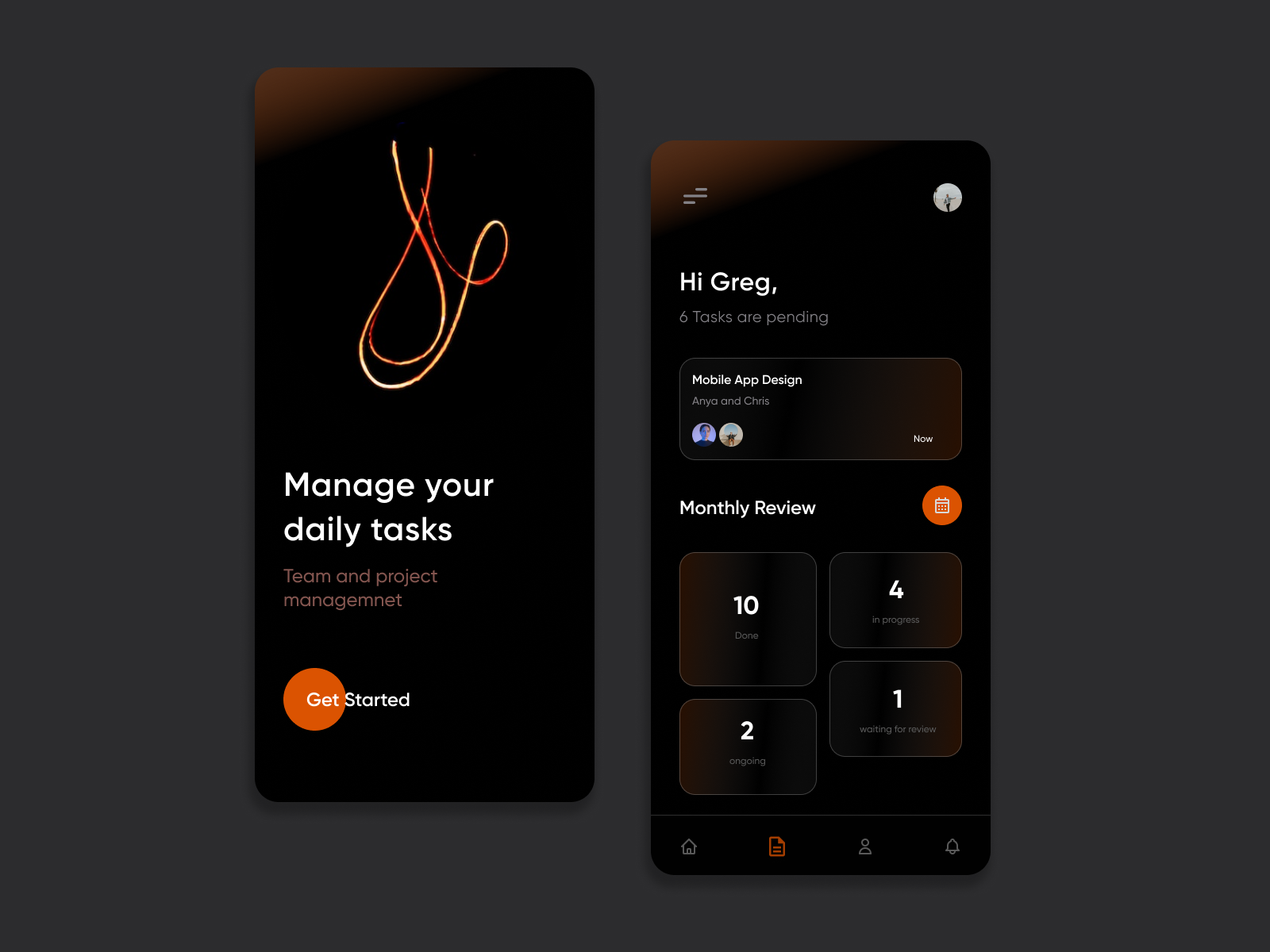 Task Manager App: Mobile UI by Greshin on Dribbble